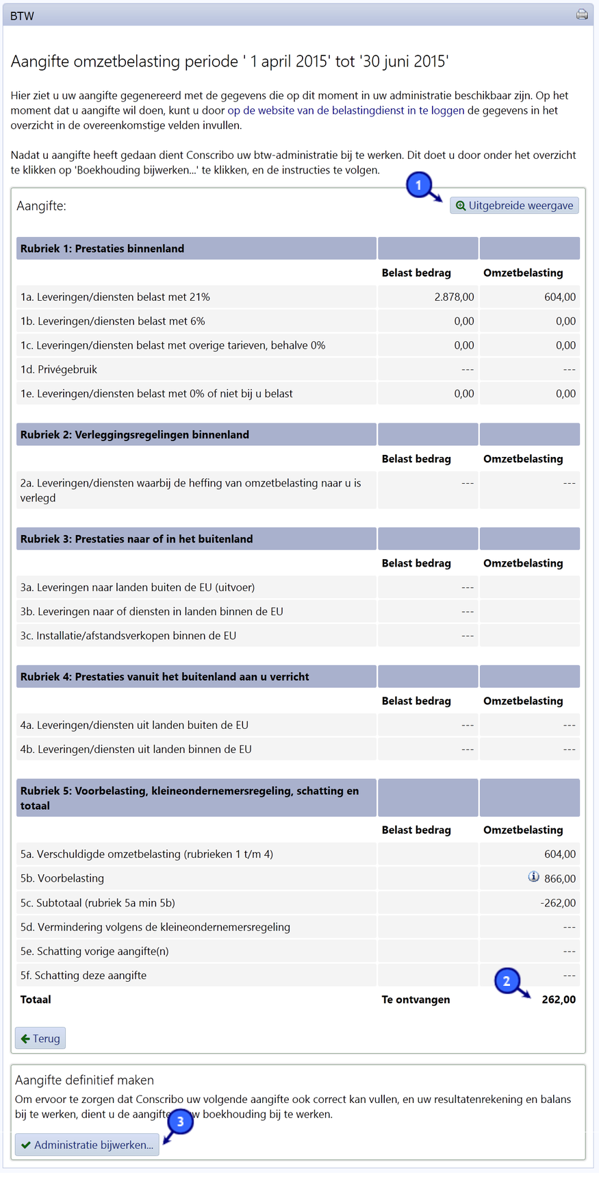Handleiding » Conscribo online